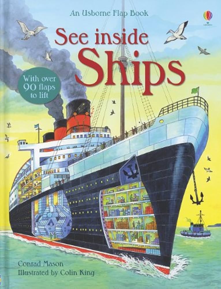 An Usborne Flap Book - "See Inside Ships" – reBooked-hongkong